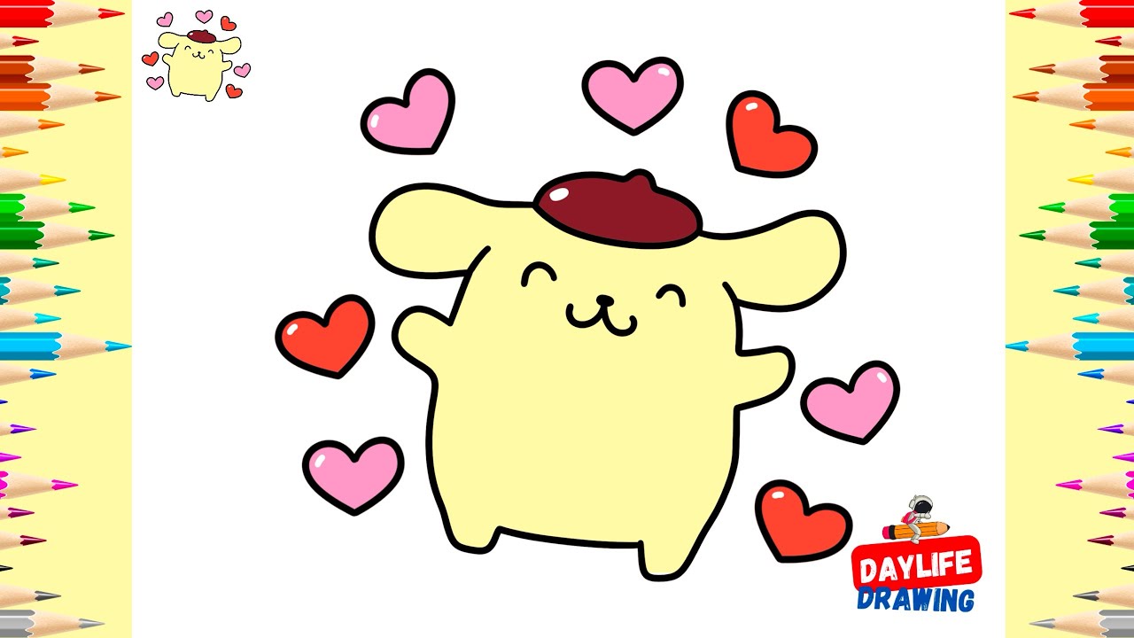 How to Draw Pompompurin from Sanrio | Step by Step Tutorial - YouTube