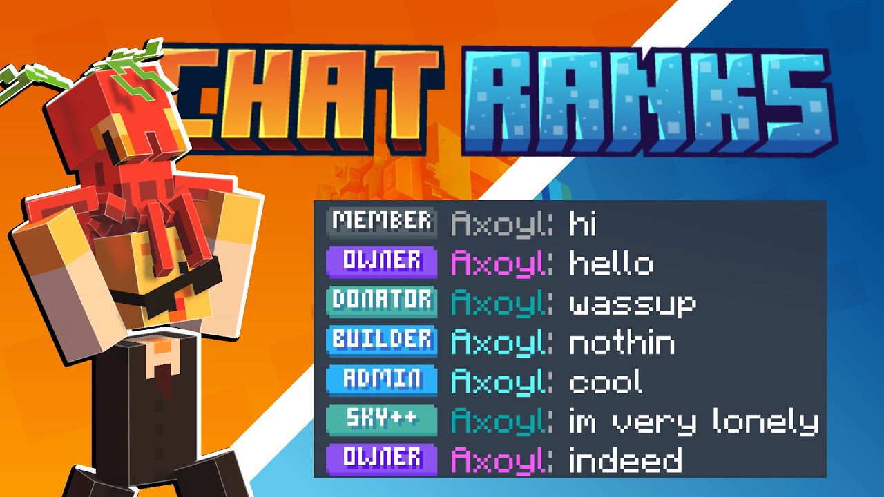 MINECRAFT CHAT RANKS - 1.20.5 - YouTube