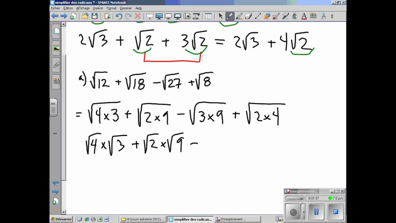 addition radicaux 2.wmv - YouTube