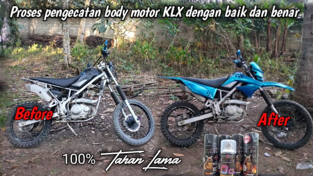 Cara Mengecat Body KLX 150 | Proses pengecatan body motor KLX 150 ...