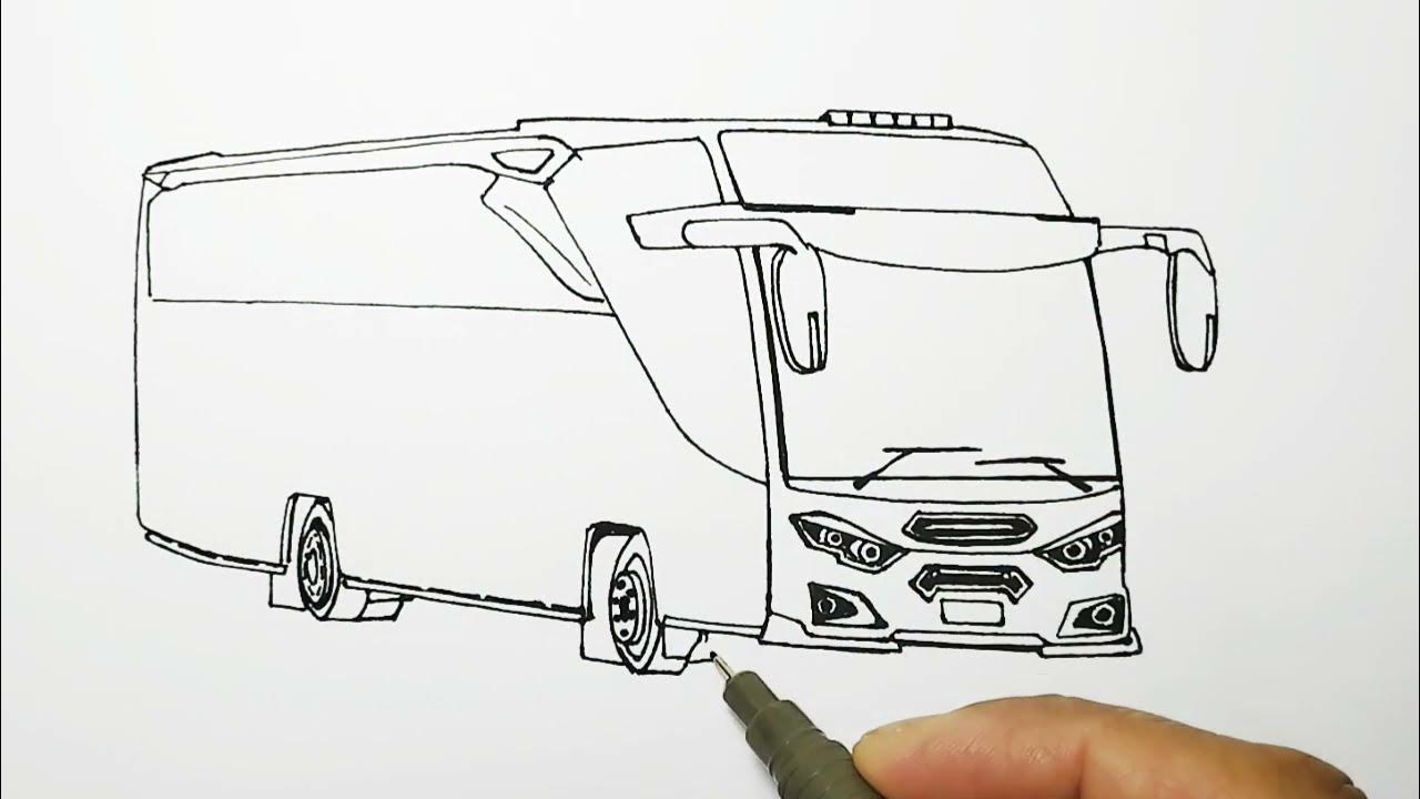 Cara Menggambar Bus Mediumbus Telolet Basuri Youtube