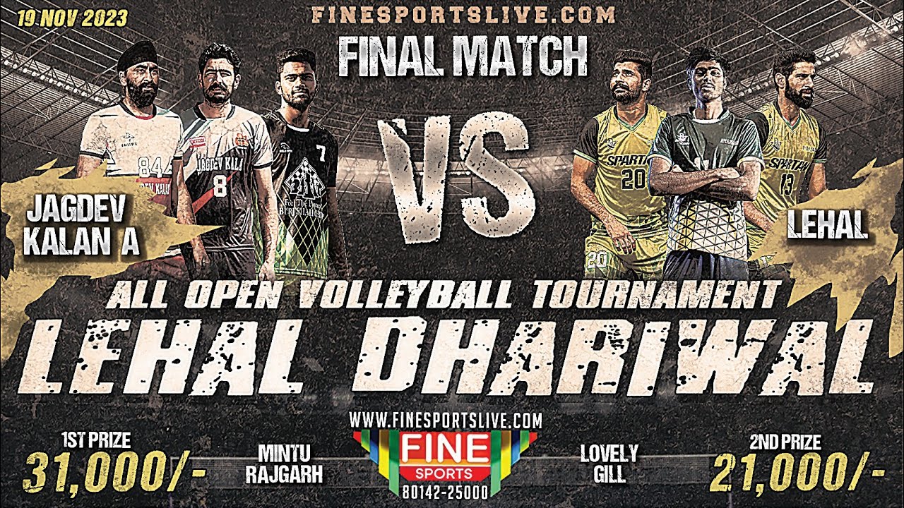 JAGDEV KALAN A vs LEHAL || FINAL MATCH || LEHAL DHARIWAL ...