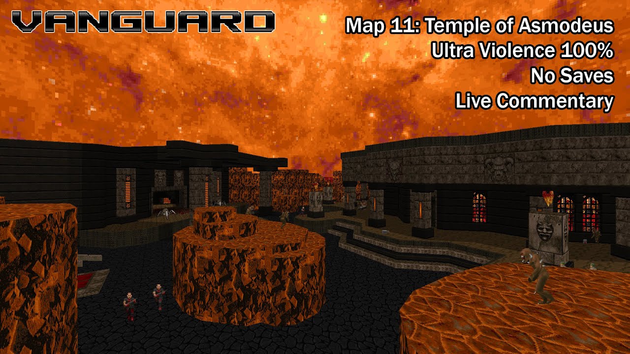 (Doom II) Vanguard - Map11: Temple of Asmodeus (UV-Max) - YouTube