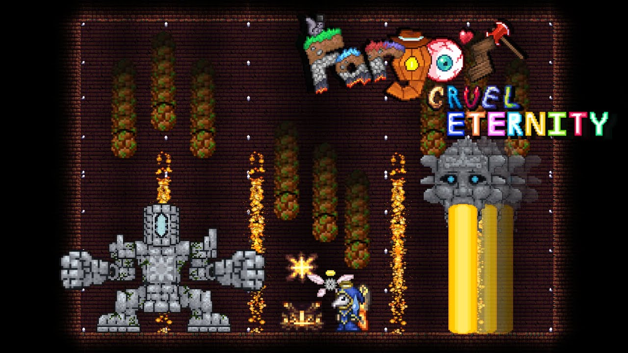 Terraria - Fargos Eternity mode - Golem No-hit #13 (Cruel Eternity god ...