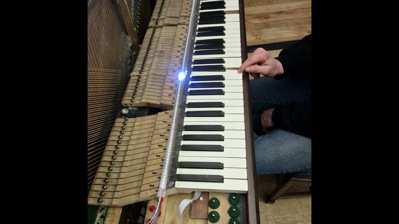 MIDI piano sensor bar - velocity sensing #piano #raspberrypi - YouTube