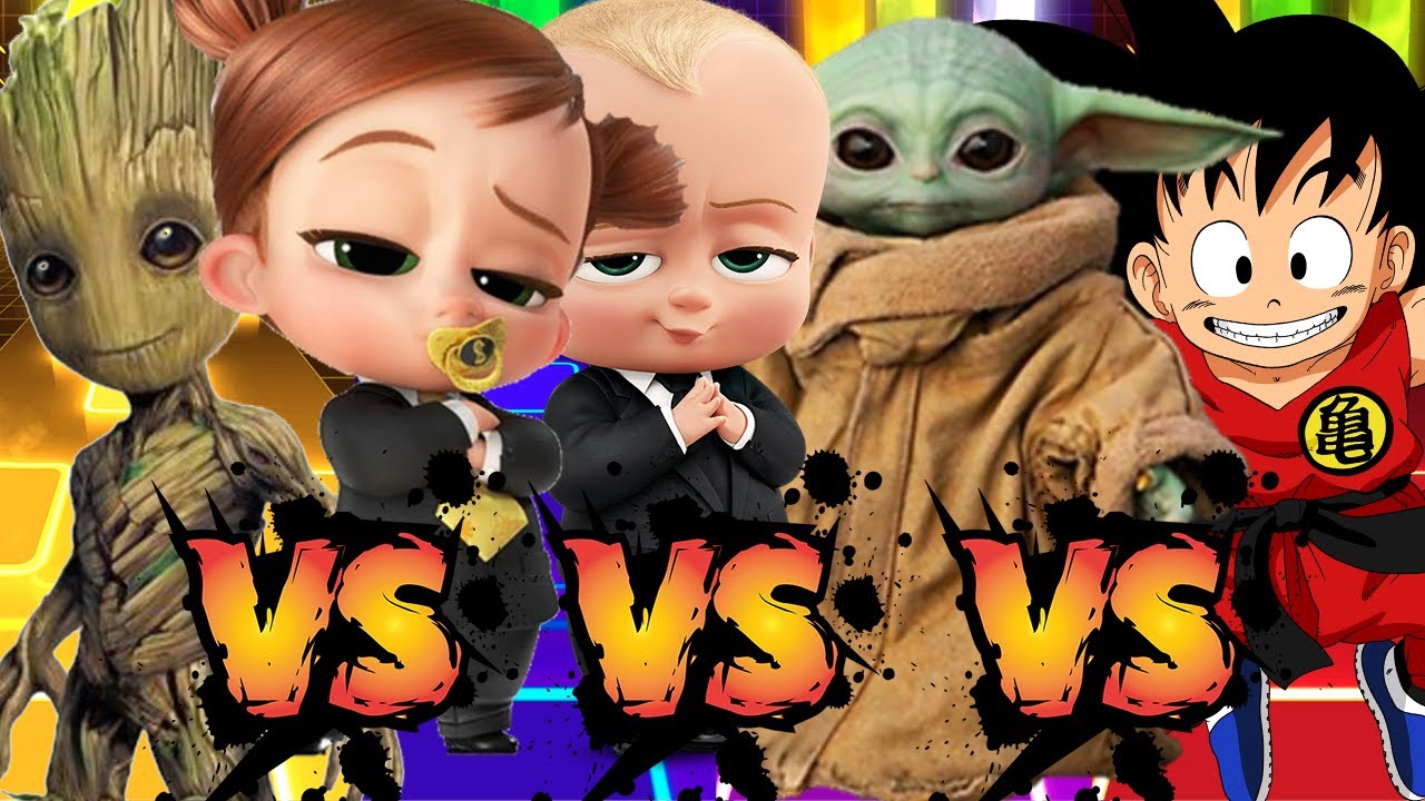 Baby Battle - Groot vs Baby Bosses vs Yoda vs Goku - YouTube