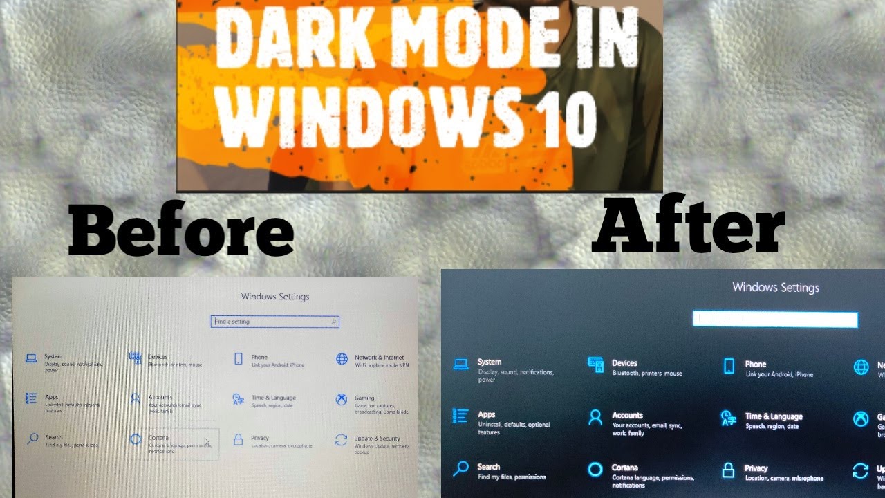 Dark mode in windows 10.................Good for your eyes ...