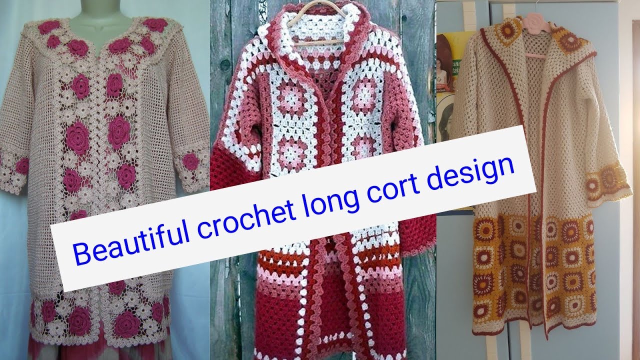 So stylish, colourful, fashionable crochet long jacket🧥 design ...