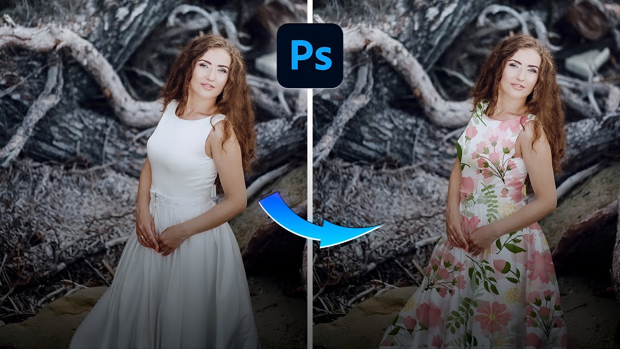 how to add design on dress in photoshop | Tutorial | The Edit Art | Pro ...