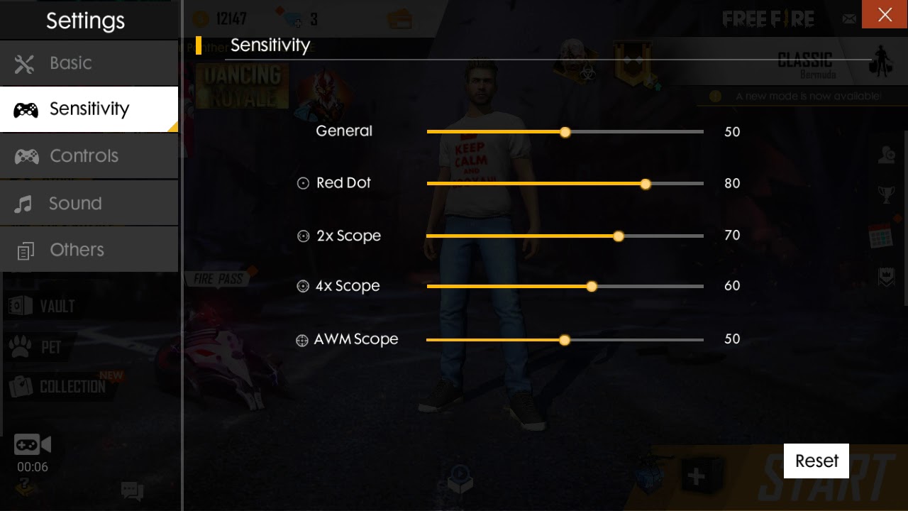Garena free fire setting - YouTube