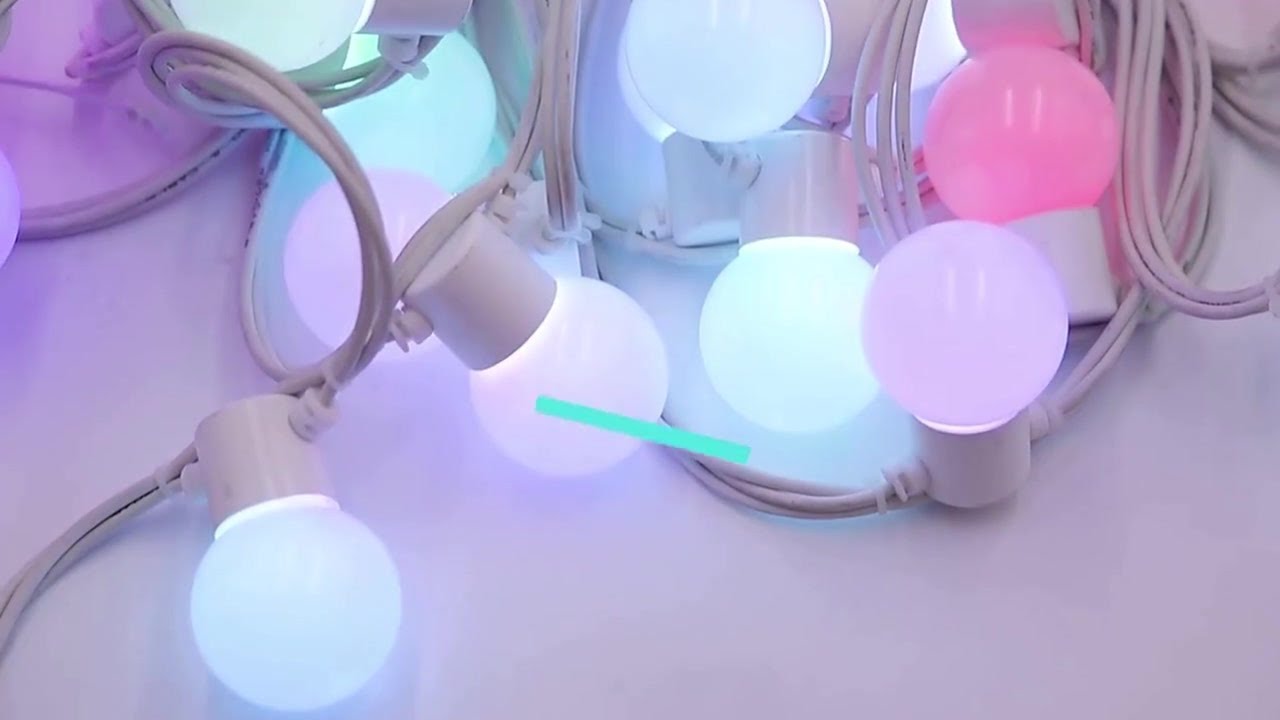 Custom RGB G45 Festoon String Lights - YouTube