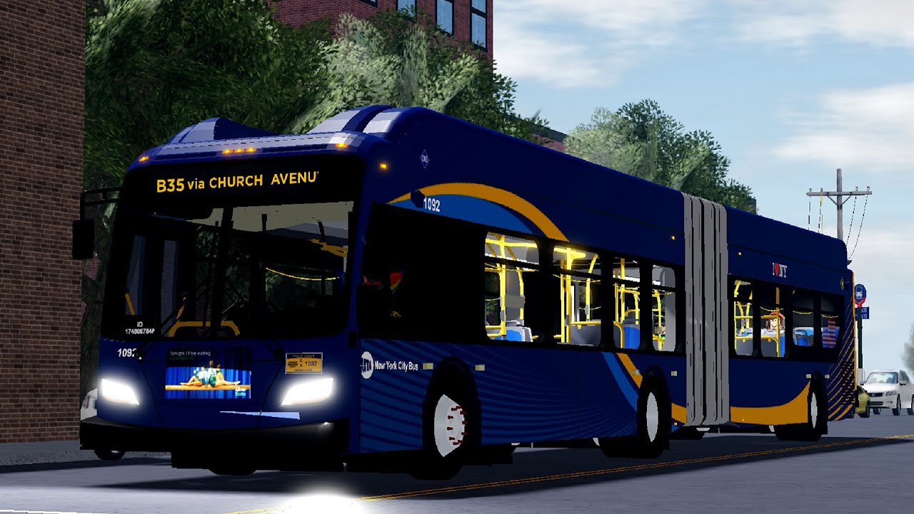 ROBLOX Buses: MTA New Flyer XN60 1092 on a Sunset Park bound B35 bus ...