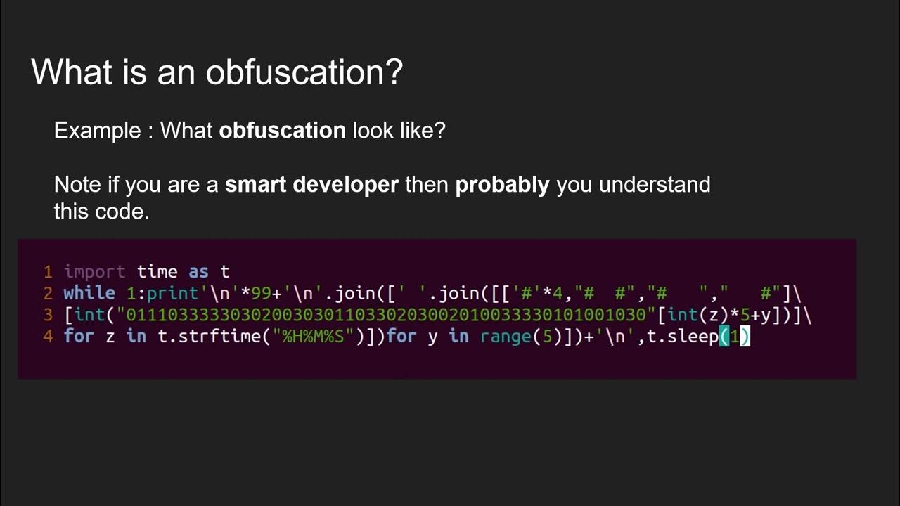 WHAT OBFUSCATION LOOKS LIKE - YouTube