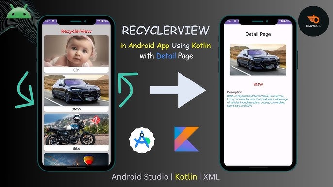 Using Recyclerview In Kotlin Android Youtube