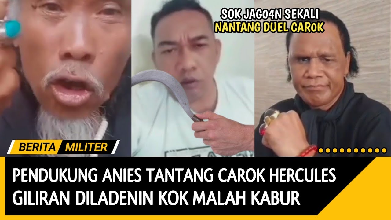 Memanas!! Pendukung Anies Tantang Hercules Duel Carok - YouTube