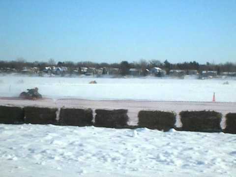 Snowmobile Ice oval racing - YouTube