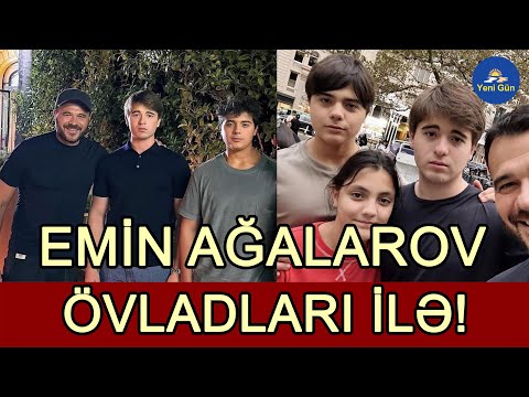 Emin atası və övladları ilə - FOTOLAR