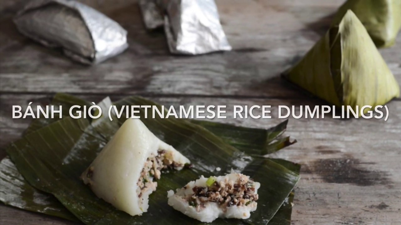 Banh Gio - Vietnamese Rice Pyramid Dumplings Recipe - YouTube