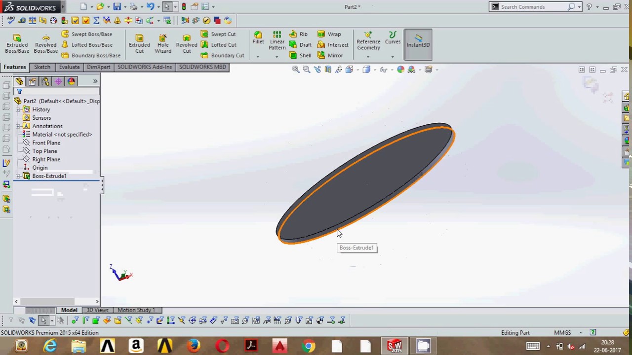 Circular disc formation using solidworks - YouTube