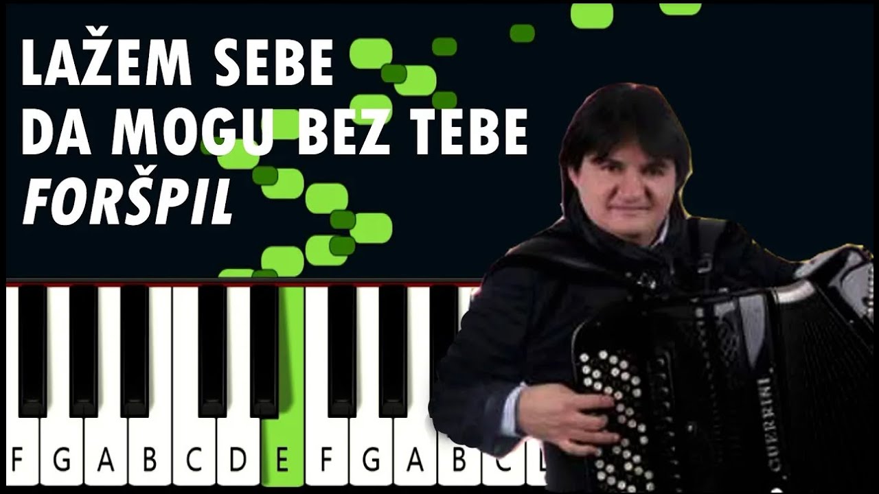 LAŽEM SEBE DA MOGU BEZ TEBE (foršpil) Tutorijal za harmoniku ili ...