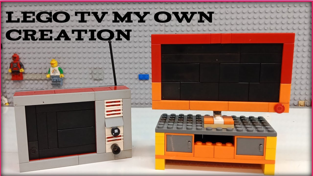 Membuat tv dari lego|Minatur tv tabung dan tv led Mainan kreativ - YouTube