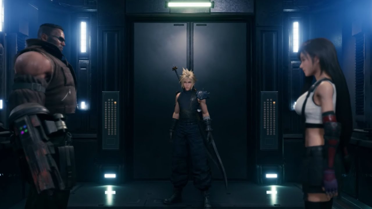 Final Fantasy 7 Remake - Taking the Elevator & Stairs (Both Options ...