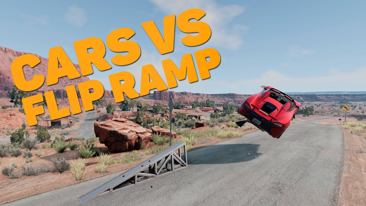 Flip Ramp High Speed Crashes #2 – BeamNG Drive - YouTube