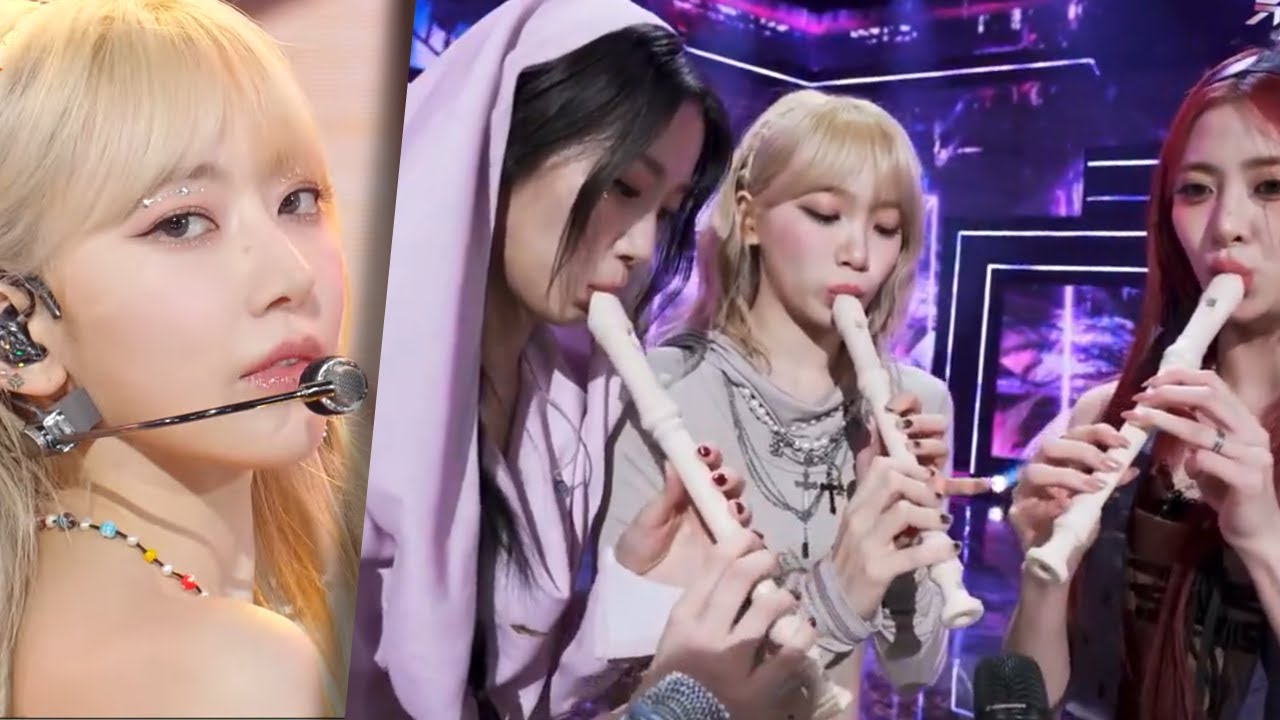 LE SSERAFIM plays the recorder during “EASY” encore, and more - YouTube