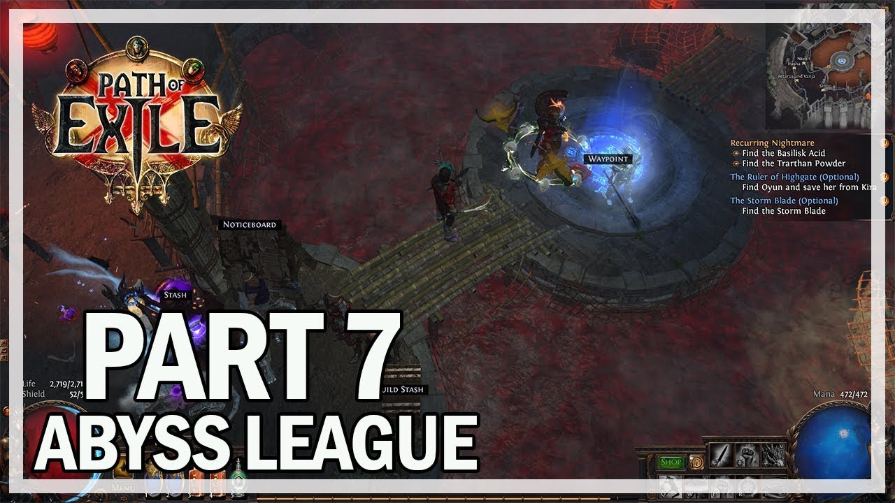 Path of Exile - Abyss League Lets Play Part 7 - Chamber of Sins - YouTube