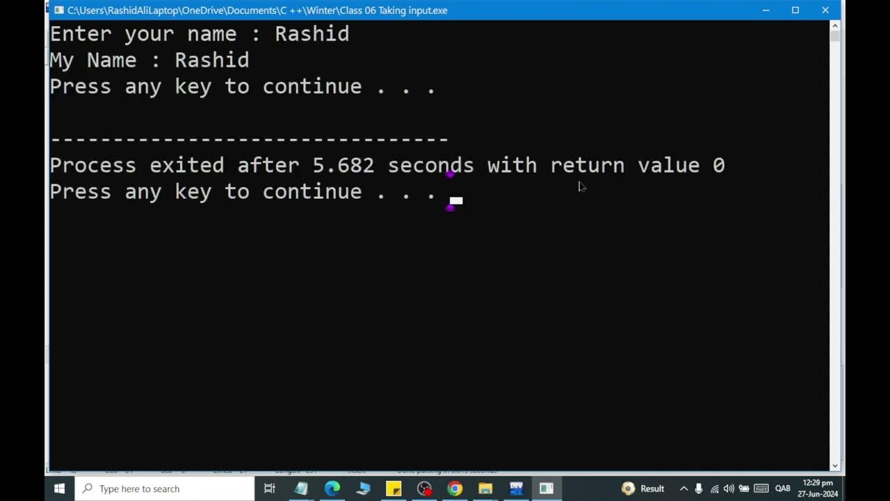 Class 08 how to Take in using CIN Function in C Plus Plus 2024 - YouTube