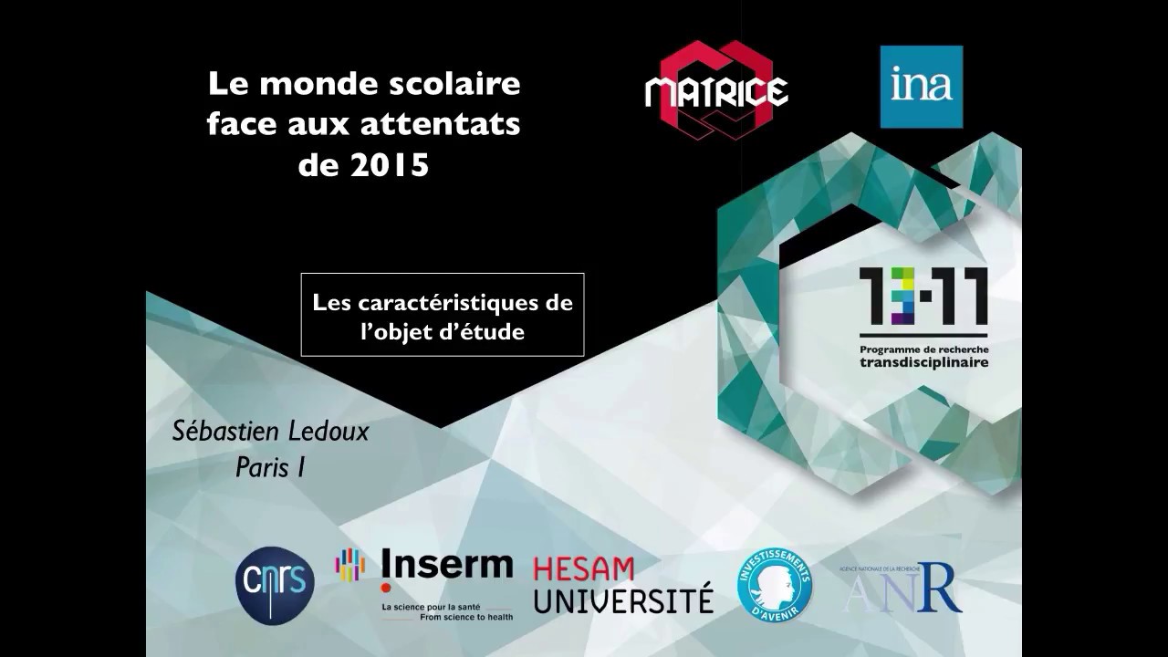 Sébastien Ledoux - "Les caractéristiques de l'objet d'étude" - YouTube