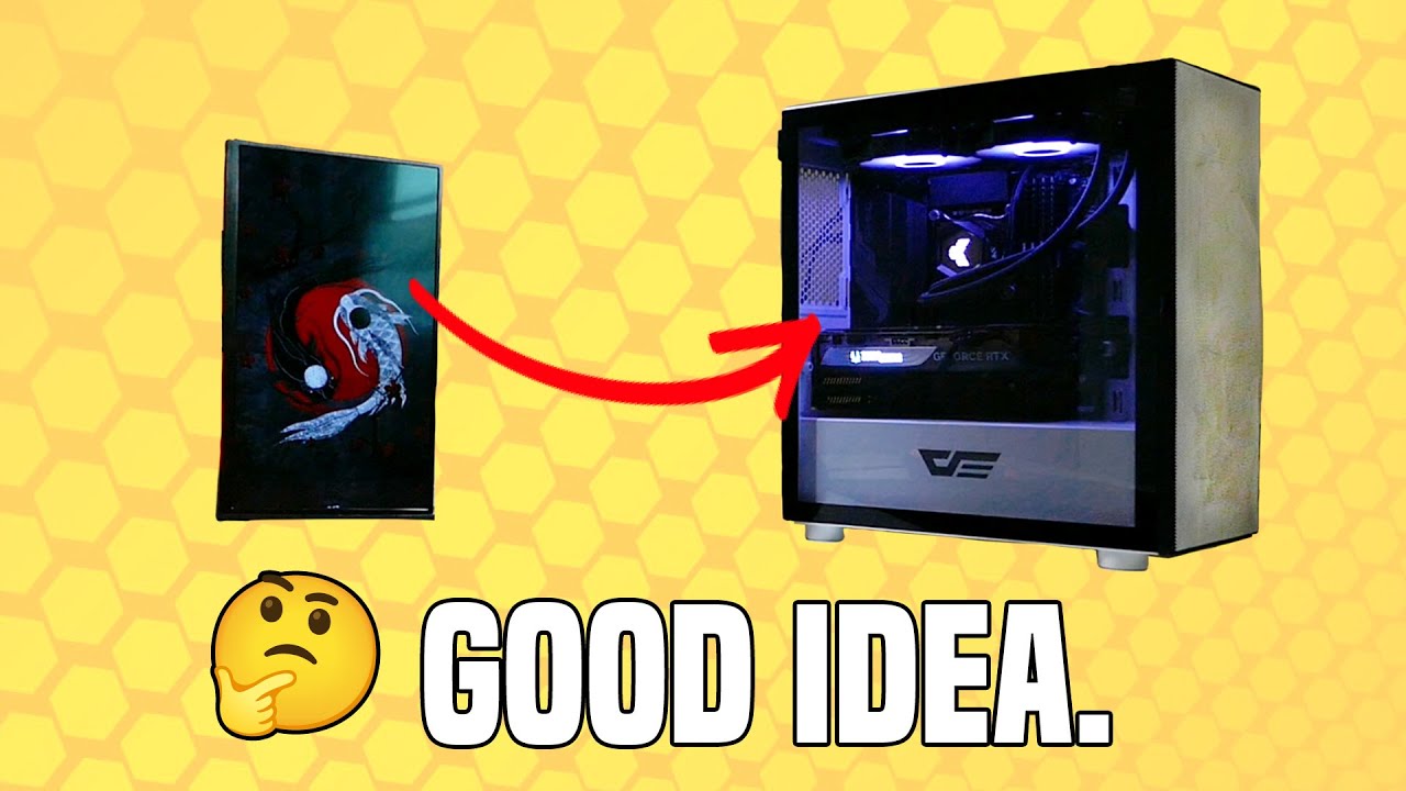 I Put A Portable Monitor Into My PC Case!? - YouTube