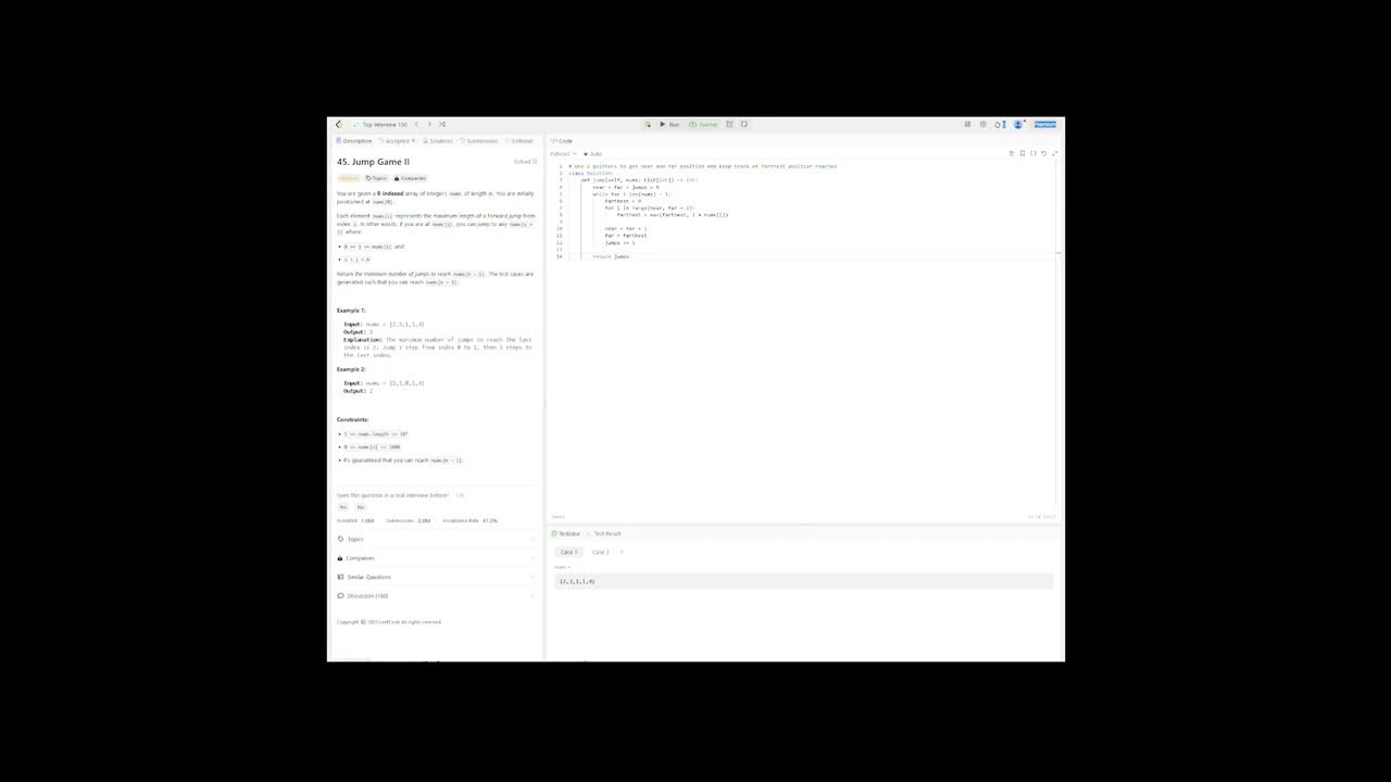 Jump Game II - YouTube