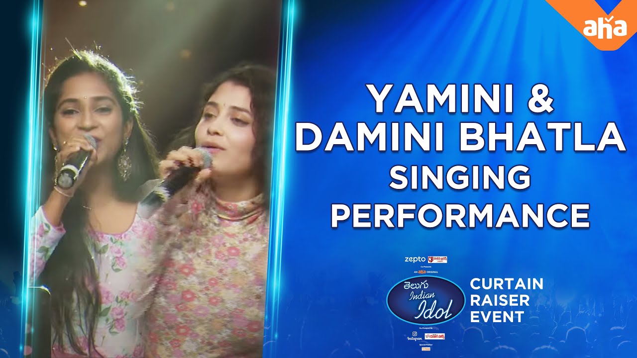 Yamini & Damini Bhatla Singing Performance @ Telugu Indian Idol Curtain ...