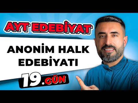 ANONİM HALK EDEBİYATI | 19.Gün | 📌 2026 AYT Edebiyat Kampı