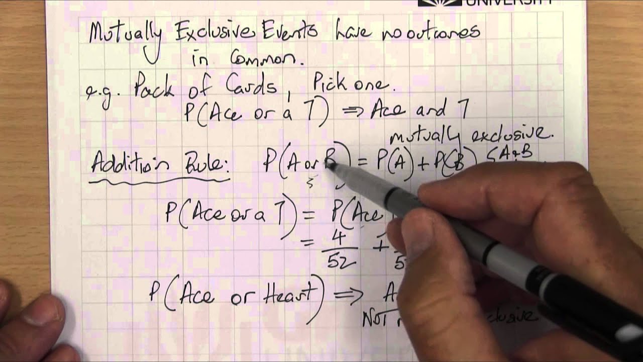 1012SCG P28 29 mutually exclusive add addition rule - YouTube