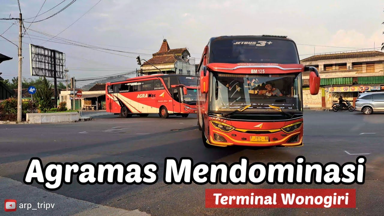 Jam Padat In Out Terminal Wonogiri Bus AKAP Eksekutif - YouTube