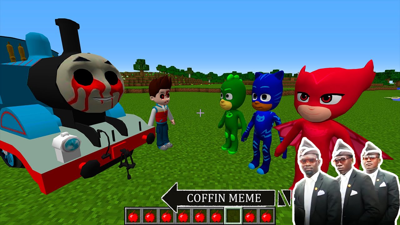 Pj Masks VS Thomas.EXE & Paw Patrol Ryder in Minecraft - Coffin Meme ...