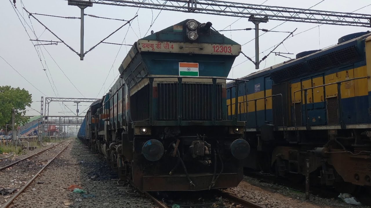 JHANSI WDG4 12303 WITH BCNHL FREIGHT || INDIAN RAILWAYS || - YouTube