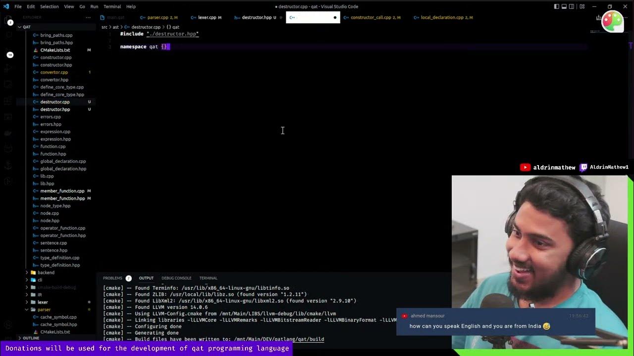 qat langdev - Implementing Destructors !devlog !cpp !chill - YouTube