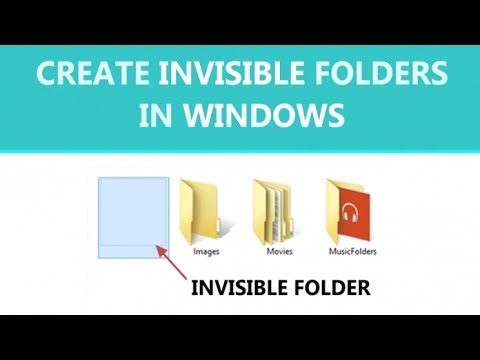 how to create invisible folder | on windows 7, 8, 8.1, 10 - YouTube