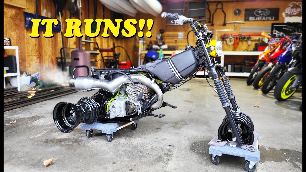 Yamaha Trimoto YT175 Rebuild! Part 5! First Start! - YouTube