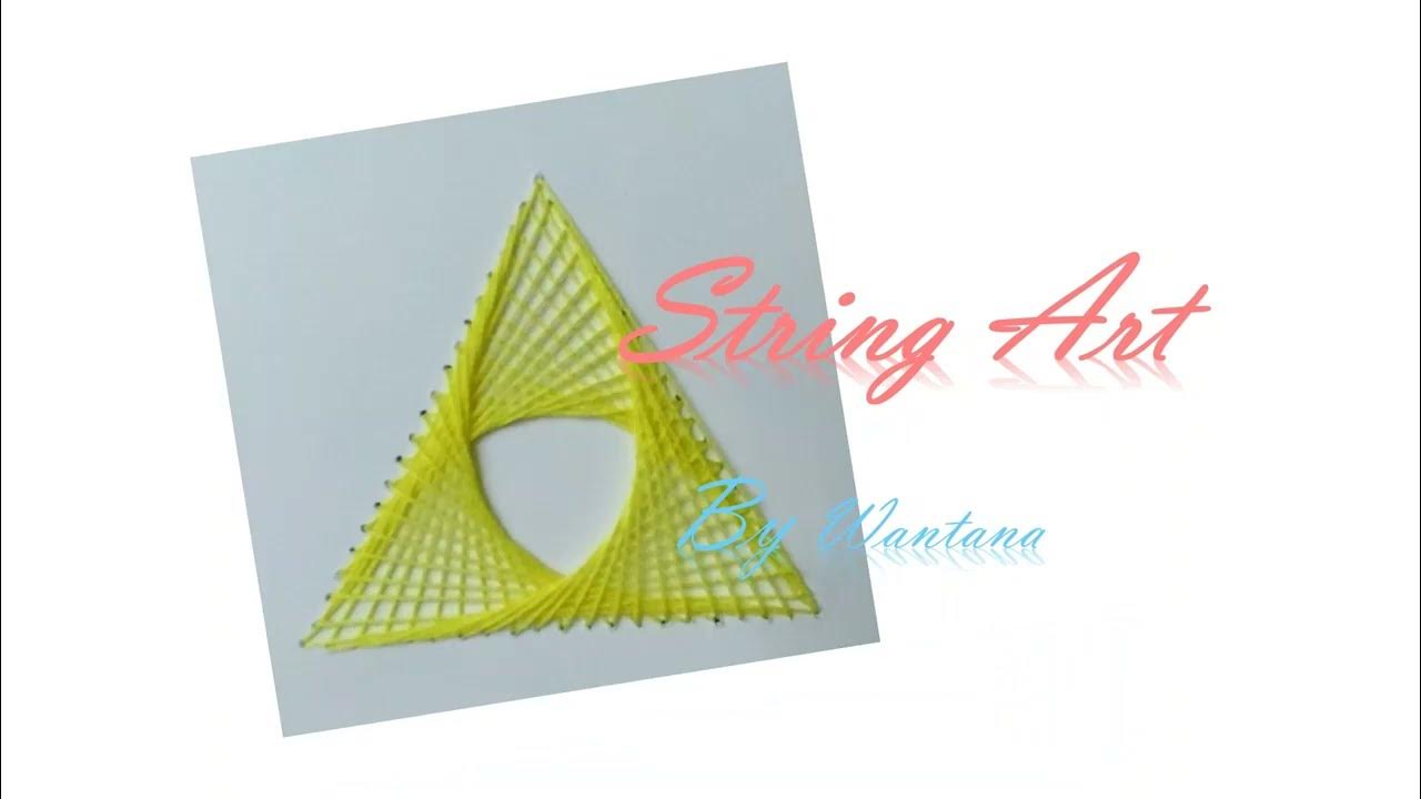 DIY String art 2 | ศิลปจากเส้นด้าย | รูปทรงพื้นฐาน | สามเหลี่ยม #stringart #diy - YouTube