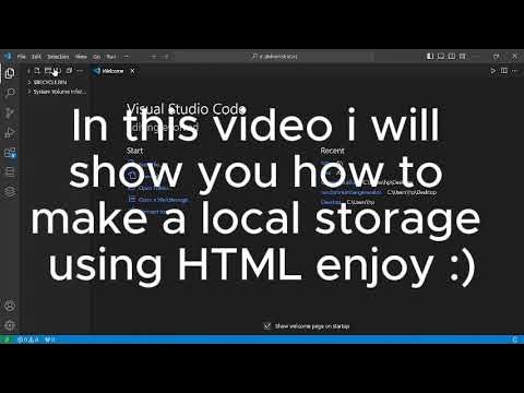 How to make a local storage using HTML - YouTube