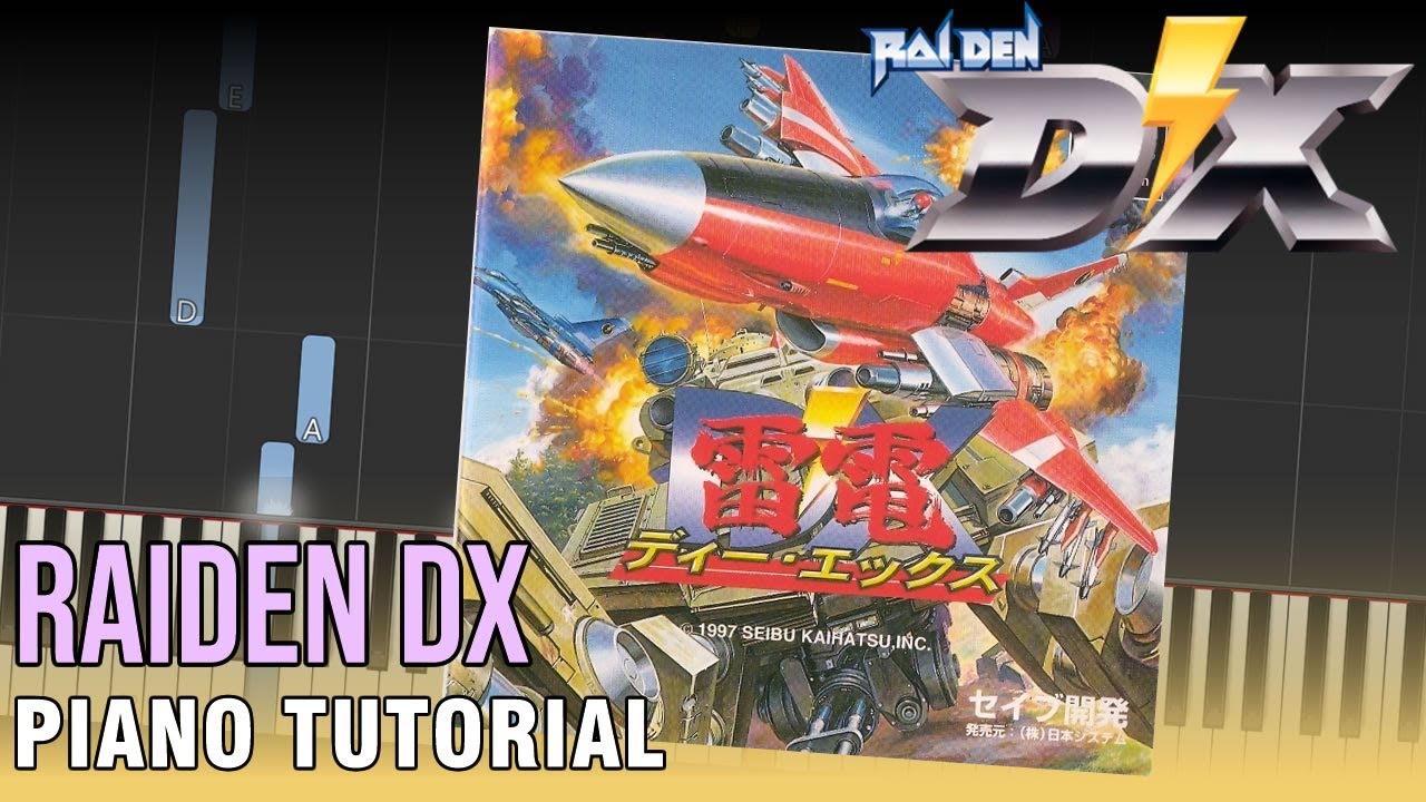 Raiden DX - Gallantry Main Theme keyboard tutorial on synthesia - YouTube