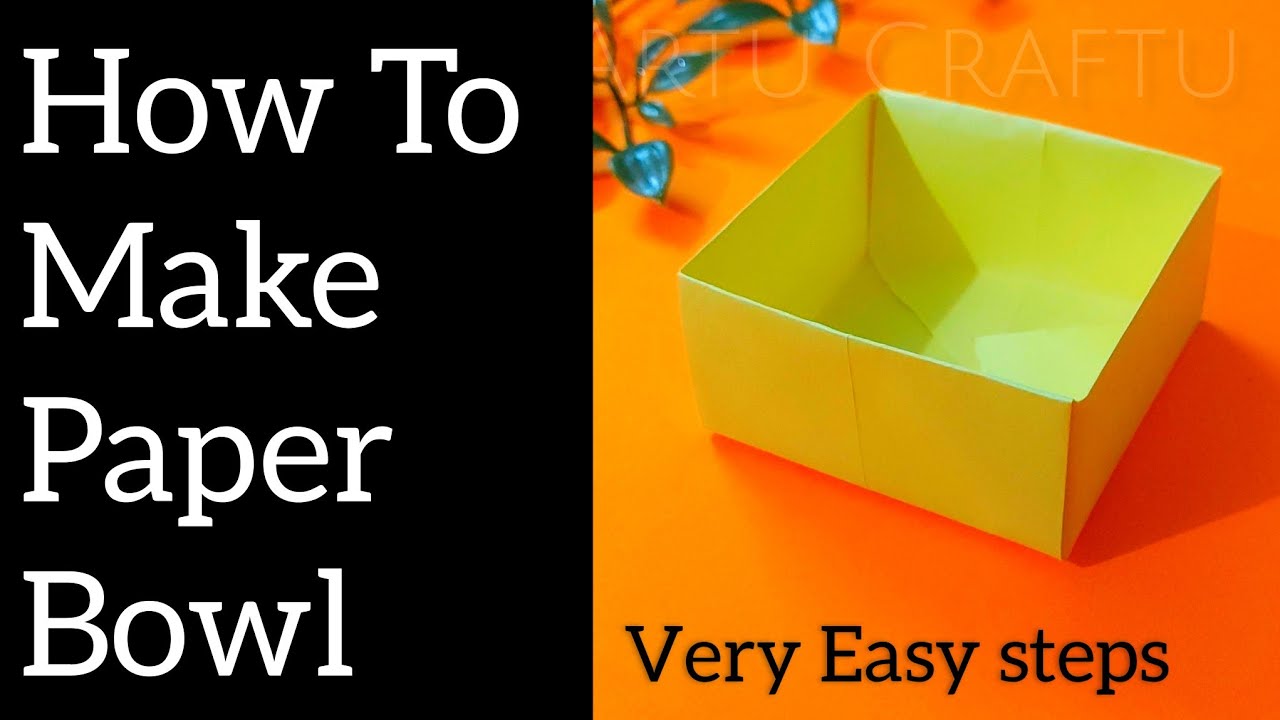 How To Make Paper Bowl #paperbowl #howto #papercraft #paper #artucraftu ...