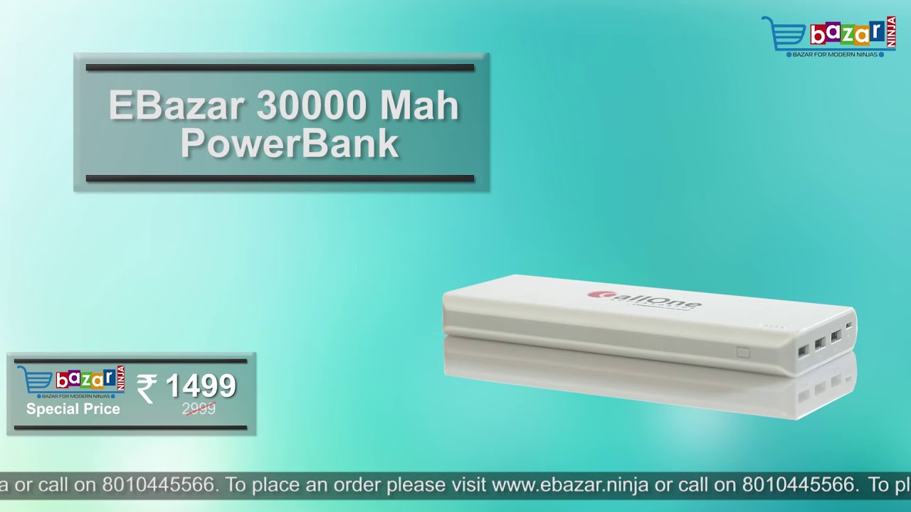 EBazar 30000 Mah PowerBank - YouTube