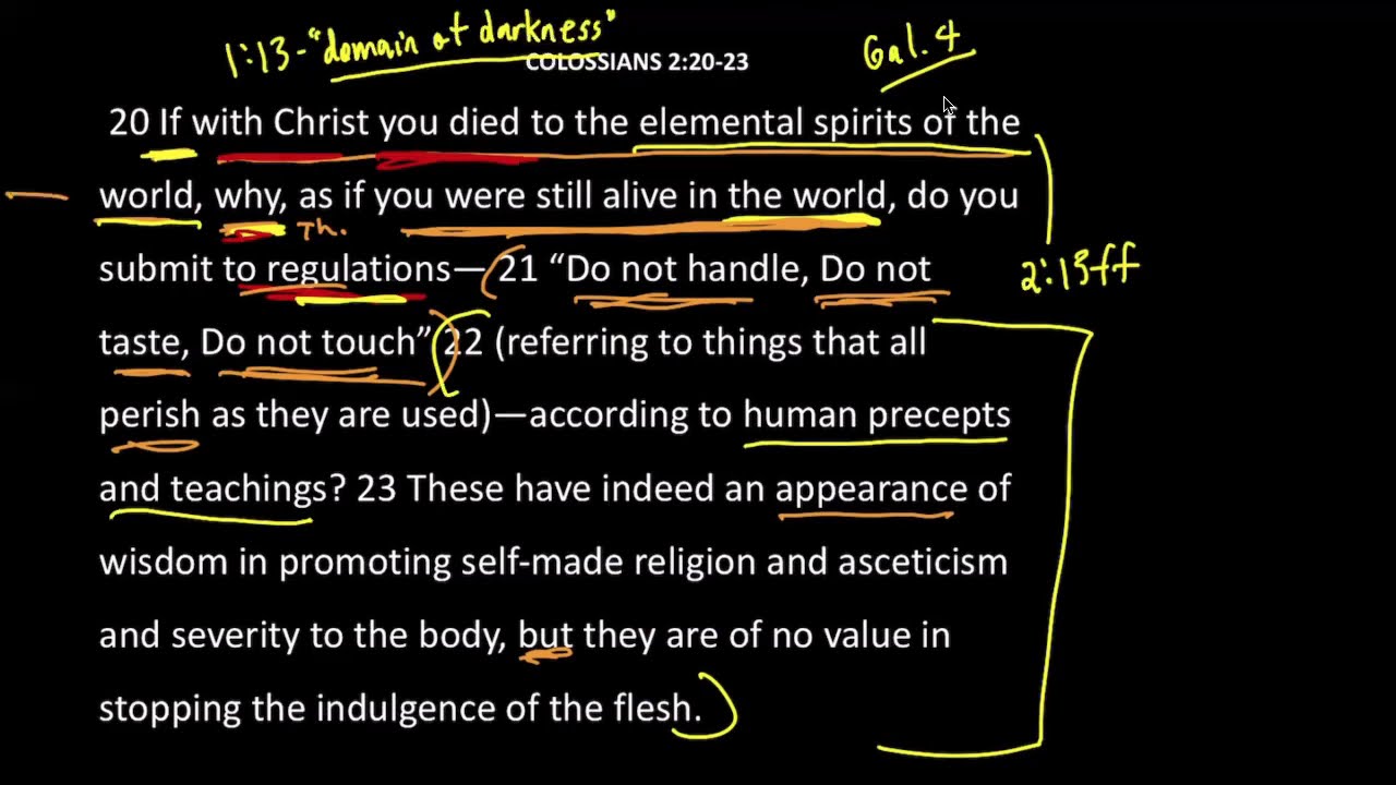 If You Have Died With Christ (colossians 2:20-23) - Youtube