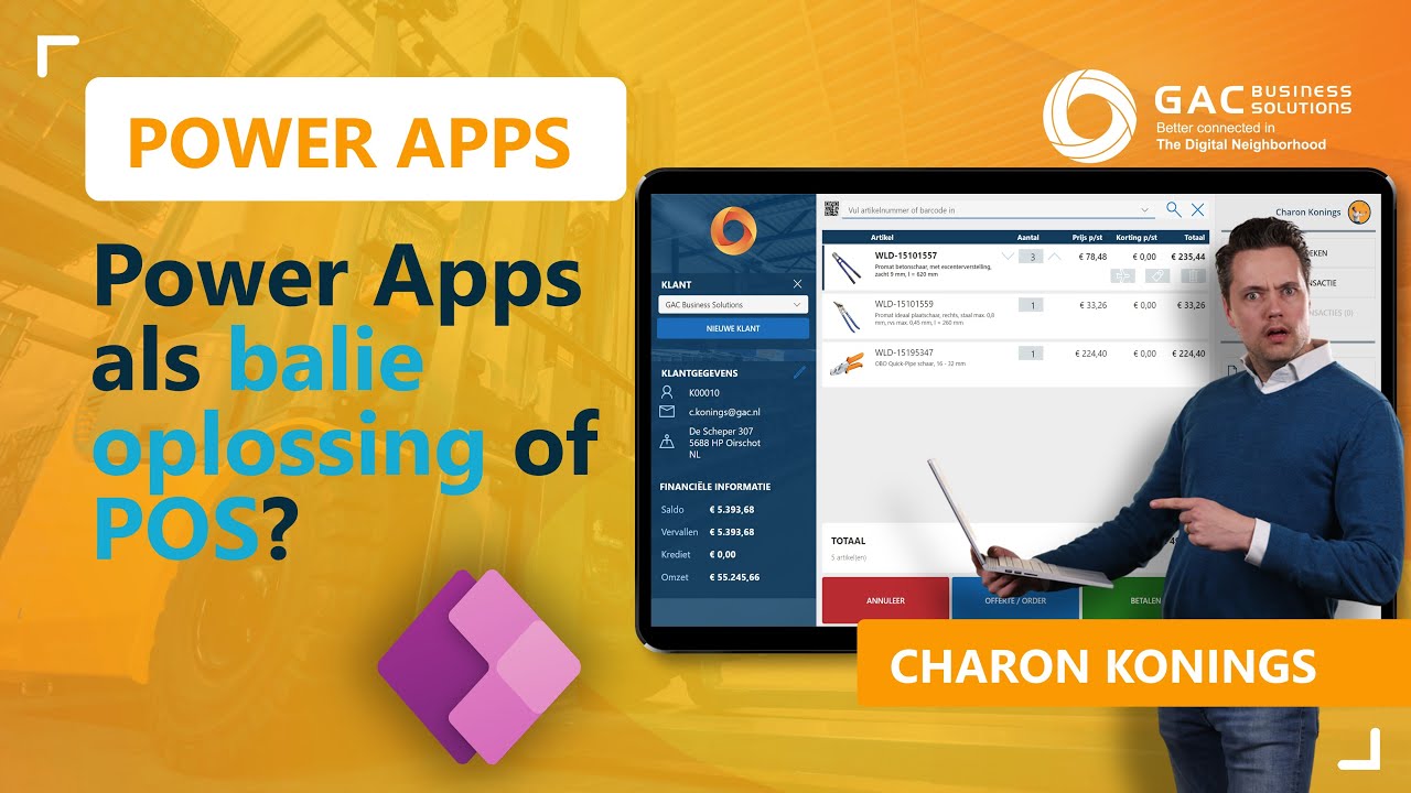Power Apps als balie oplossing of Point-of-Sale (POS) - YouTube