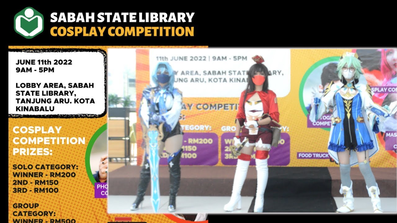 Cosplay Competition Kota Kinabalu at Tanjung Aru Sabah State Library ...